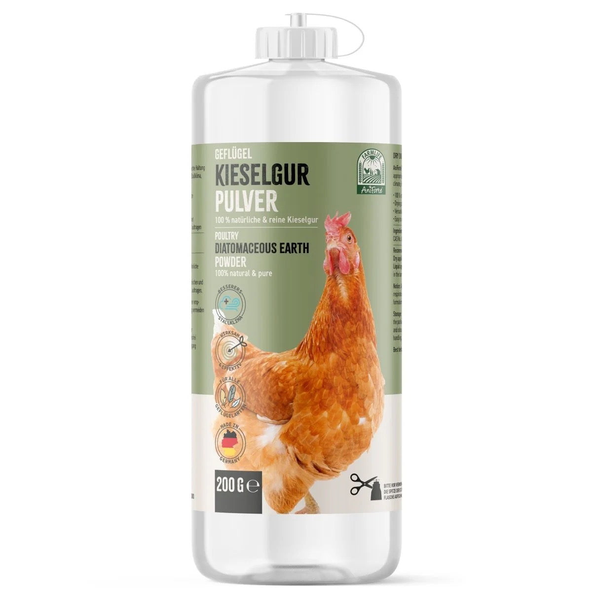 AniForte Diatomaceous Earth Powder for Chickens and Poultry