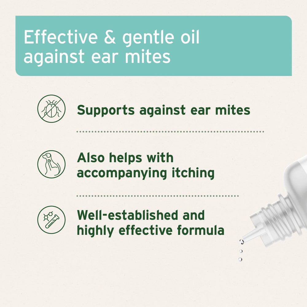 AniForte's Natural Ear Mite Treatment Oil Drops for Dogs & Cats